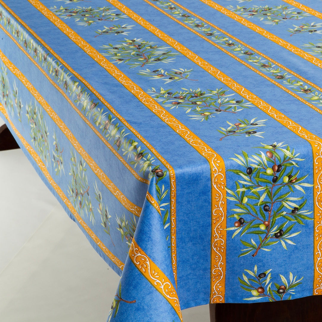 Acrylic Coated French Tablecloth | Olives Sprigs | Amelie Michel