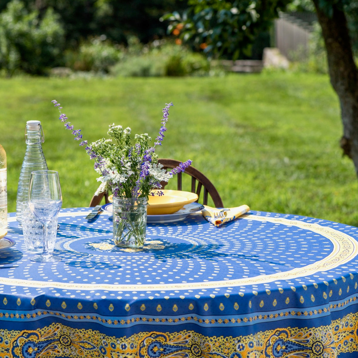 Coated French Tablecloth | Provence Bastide | Amelie Michel